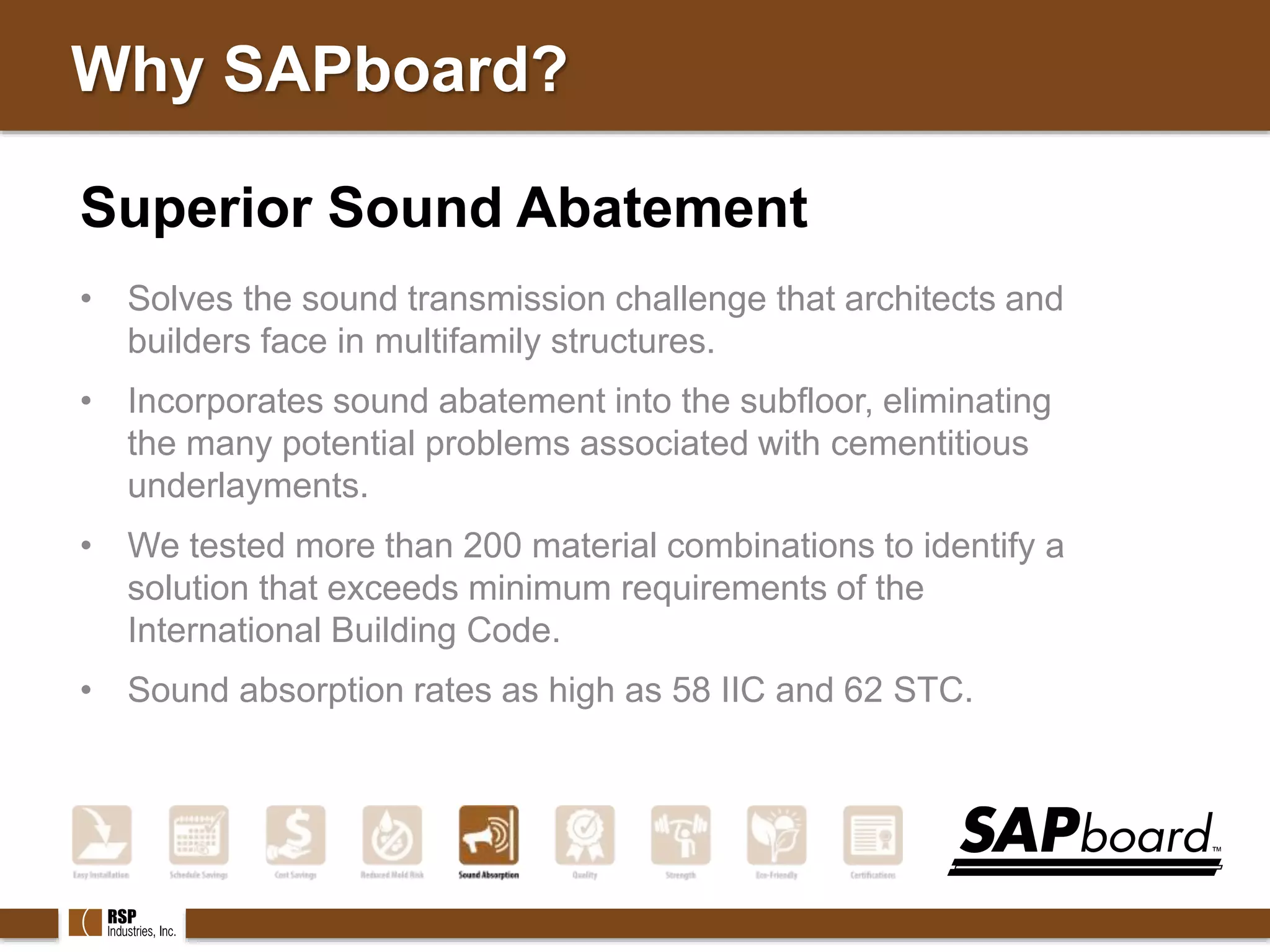 Eliminate Gypcrete and Save, Choose SAPboard! | PPSX