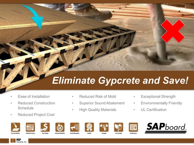 Eliminate Gypcrete and Save, Choose SAPboard! | PPSX