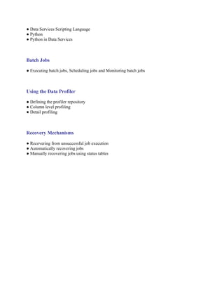 Sap bodi bods online training course | DOC