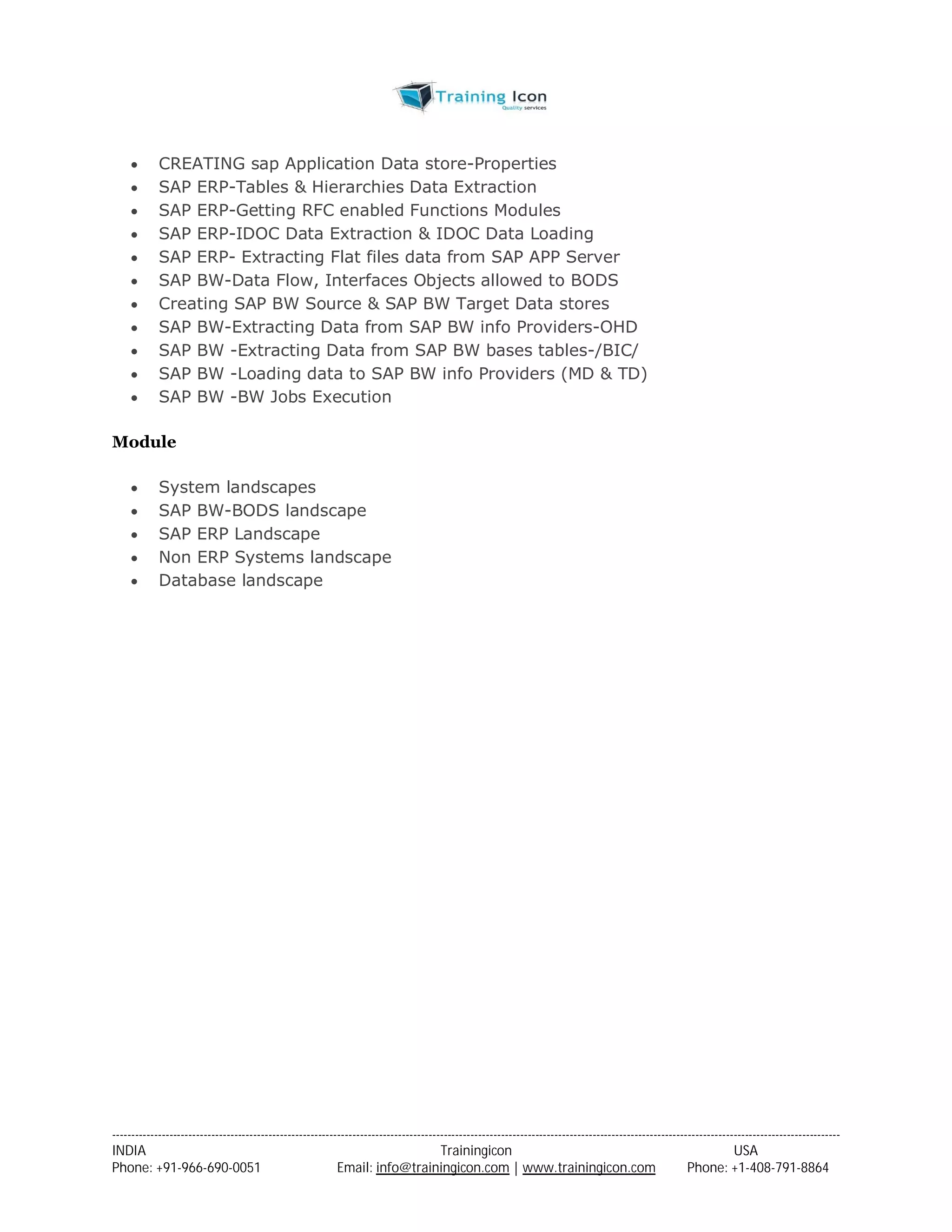 SAP BODS ONLINE TRAINING | PDF