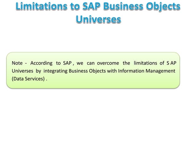 Sap Business Objects solutioning Framework architecture | PPTX | Databases | Computer Software ...