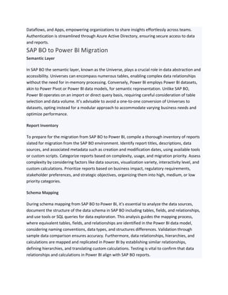 SAP BO to Power BI Migration-A Comprehensive Guide in 2024 | PDF