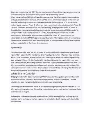 SAP BO to Power BI Migration-A Comprehensive Guide in 2024 | PDF