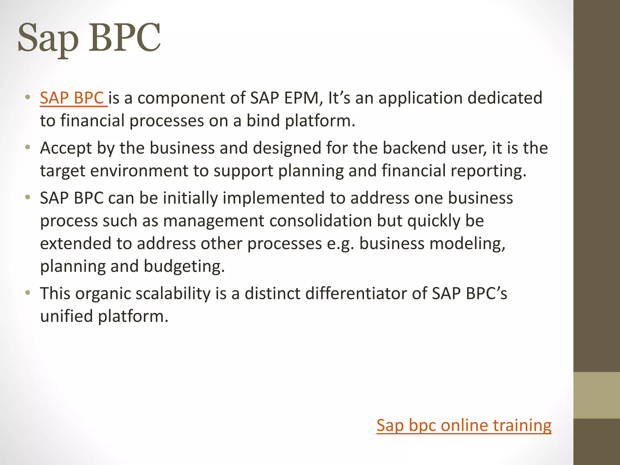 Sap Bpc and its Benefits | PPT