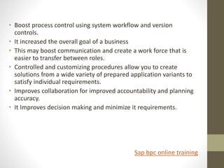 Sap Bpc and its Benefits | PPT