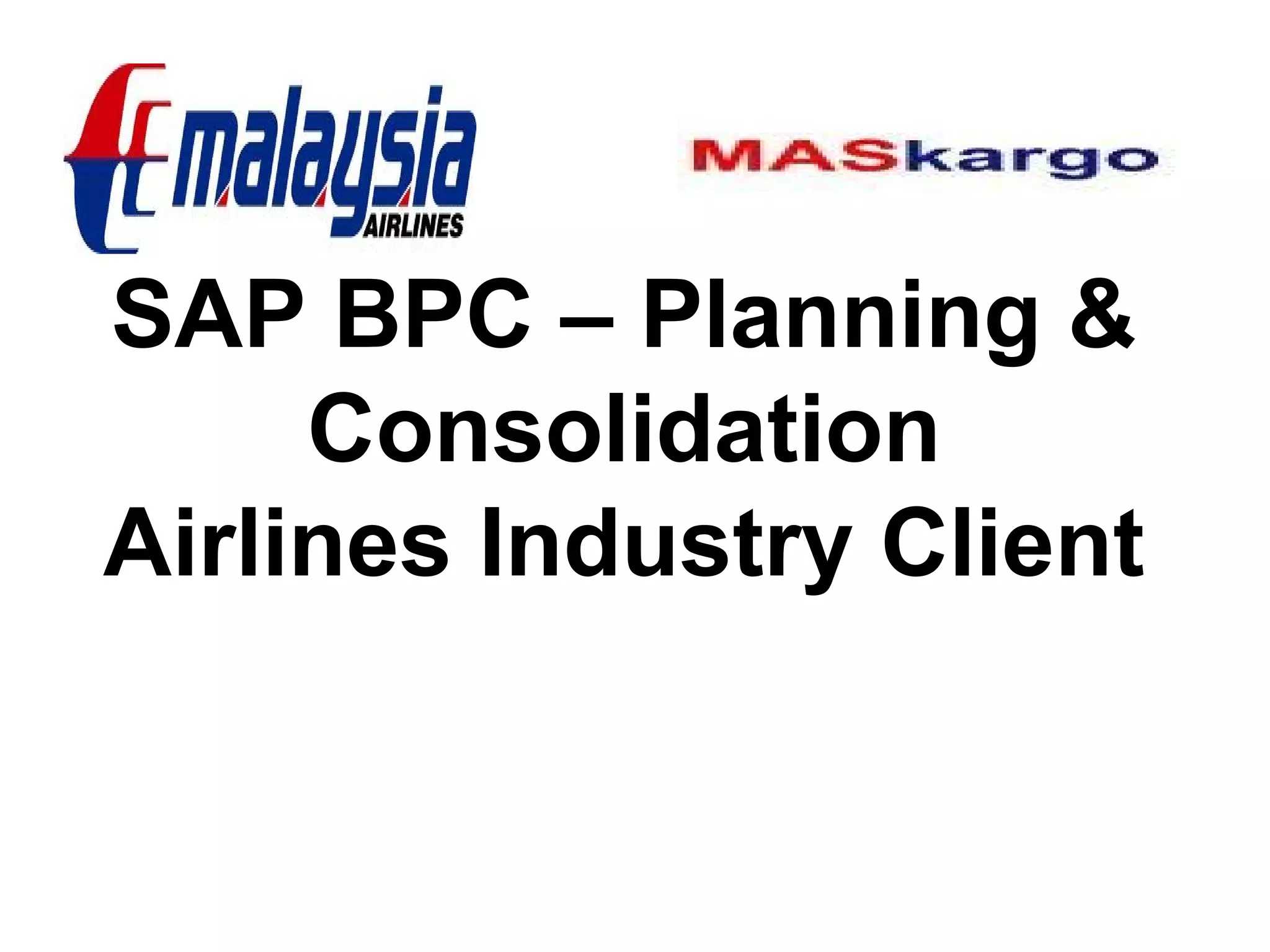 SAP BPC- Airlines Industry | PPT