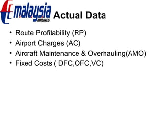SAP BPC- Airlines Industry | PPT
