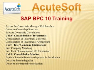 Sap bpc 10 training | PPTX