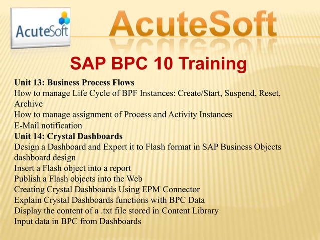 Sap bpc 10 training | PPTX