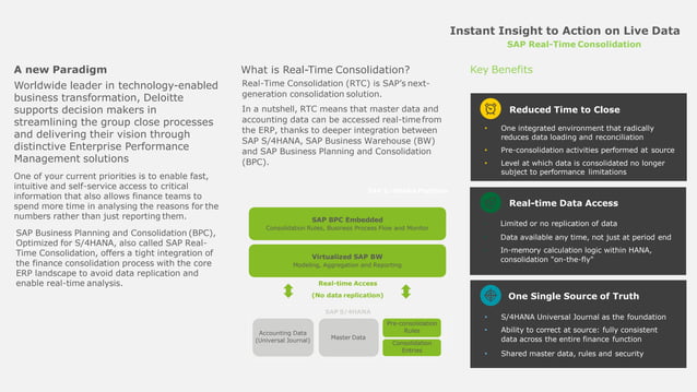 SAP BPC and RTC(Real Time Consolidation.pptx | Databases | Computer ...