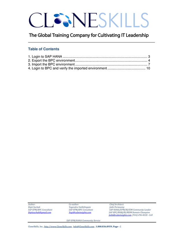 SAP BPC on HANA Environment Export Import Implementation Guide v9 | PDF