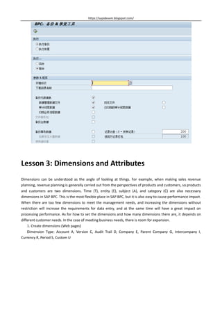 SAP BPC Learning Notes and Insights.docx