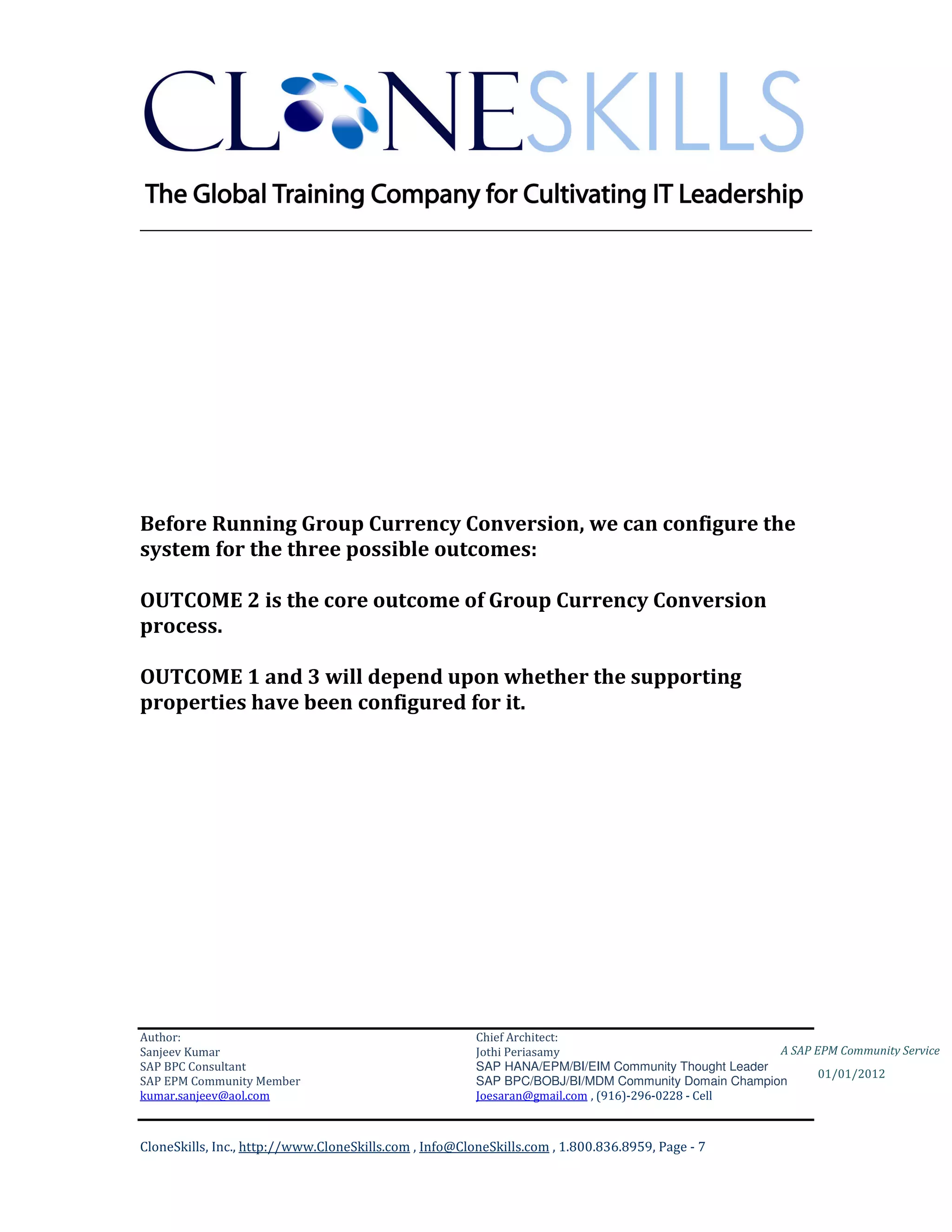 SAP BPC NW 10.0 Knowledgebase - Consolidations Group Currency conversion | PDF