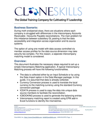 Sapbpc nw 10.0 consolidations ic matching & ic booking v5 | PDF