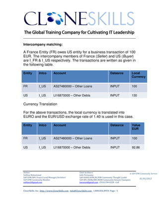 Sapbpc nw 10.0 consolidations ic matching & ic booking v5 | PDF