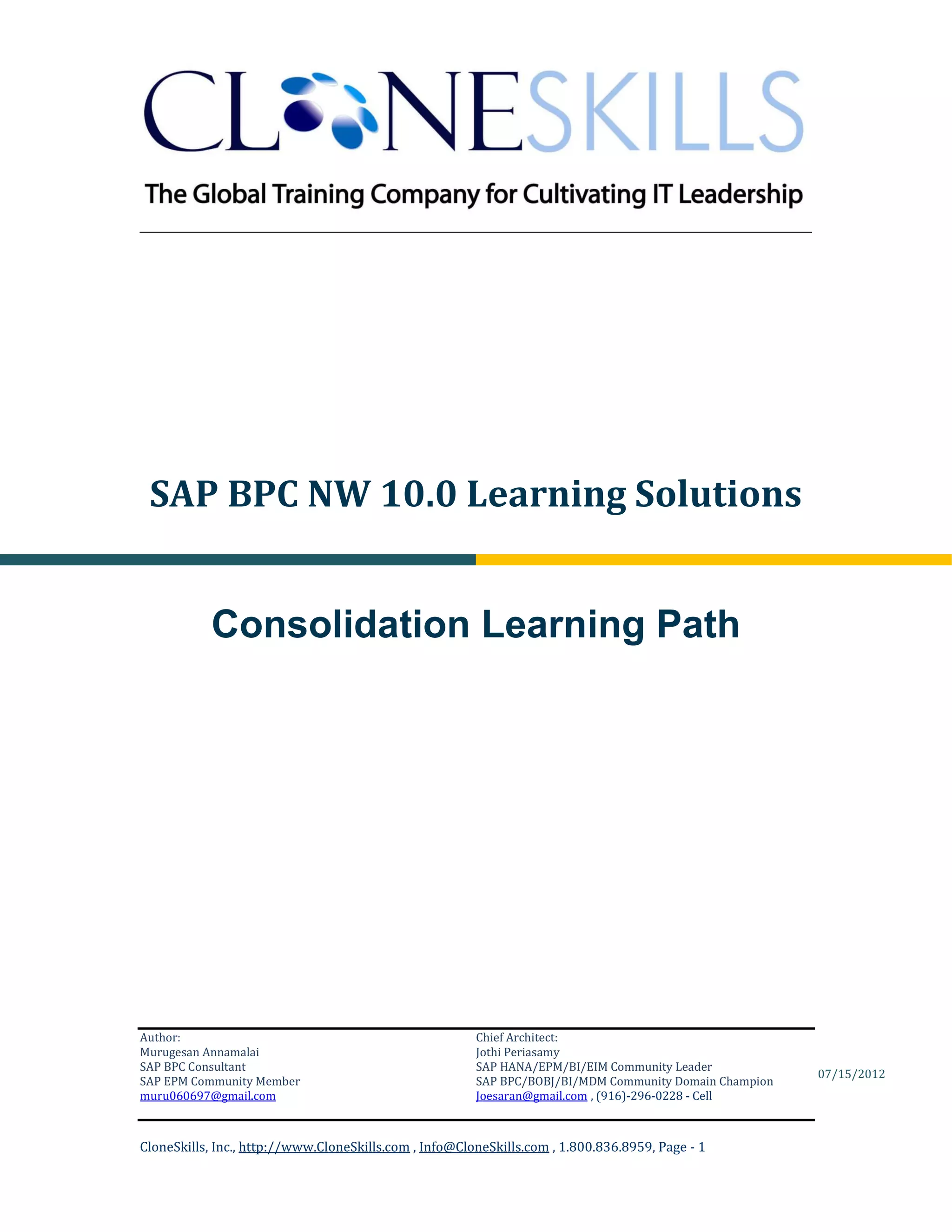 SAP BPC NW 10.0 Equity Based Consolidation Step by Step Guide | PDF | Business Accounting ...