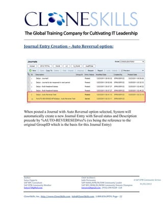 SAP BPC NW 10.0 Journals | PDF