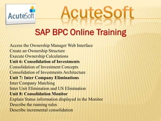Sap bpc online training | PPTX