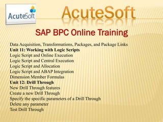 Sap bpc online training | PPTX