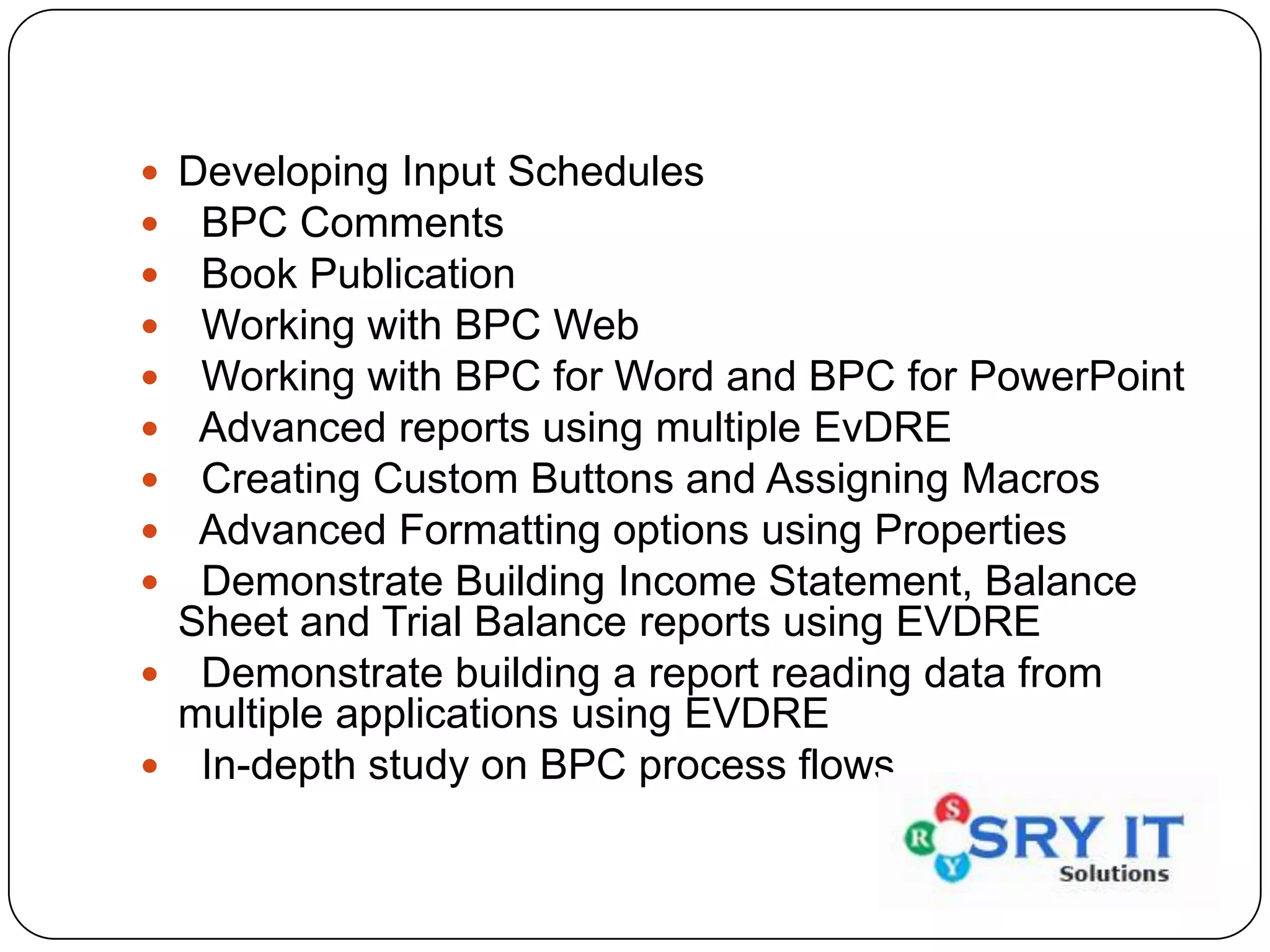 Sap bpc overview | PPT