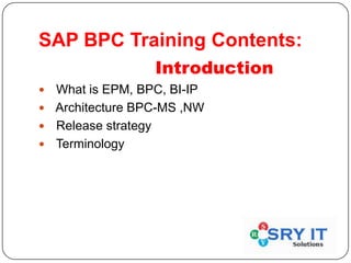 Sap bpc overview | PPT