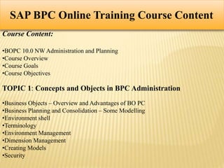 SAP BPC-SAP BPC TRAINING | PPTX