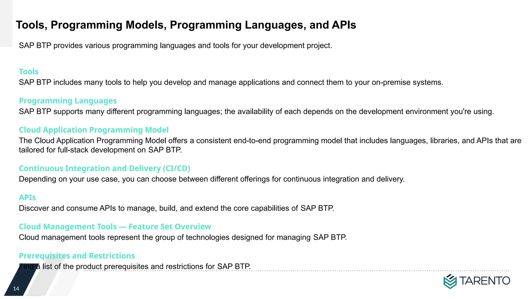 SAP BTP Basic Platform Concepts for beginners | PPTX