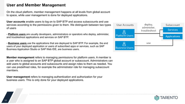 SAP BTP Basic Platform Concepts for beginners | PPTX