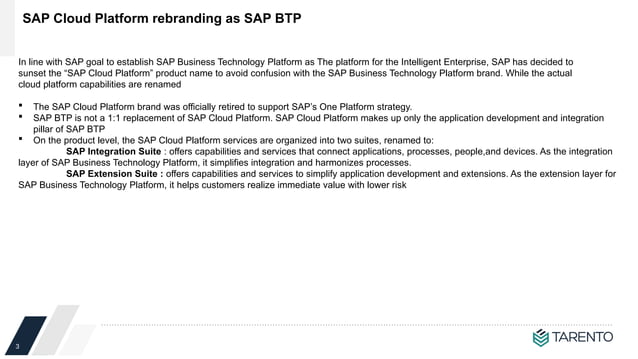 SAP BTP Basic Platform Concepts for beginners | PPTX
