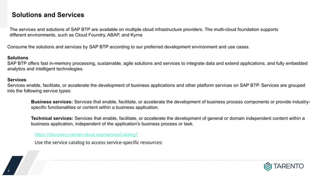 SAP BTP Basic Platform Concepts for beginners | PPTX