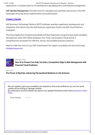 SAP BTP for Application Development and Integration - Techwave.pdf