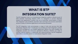 SAP BTP Integration Suite: Purpose and Capabilities Explored | PDF