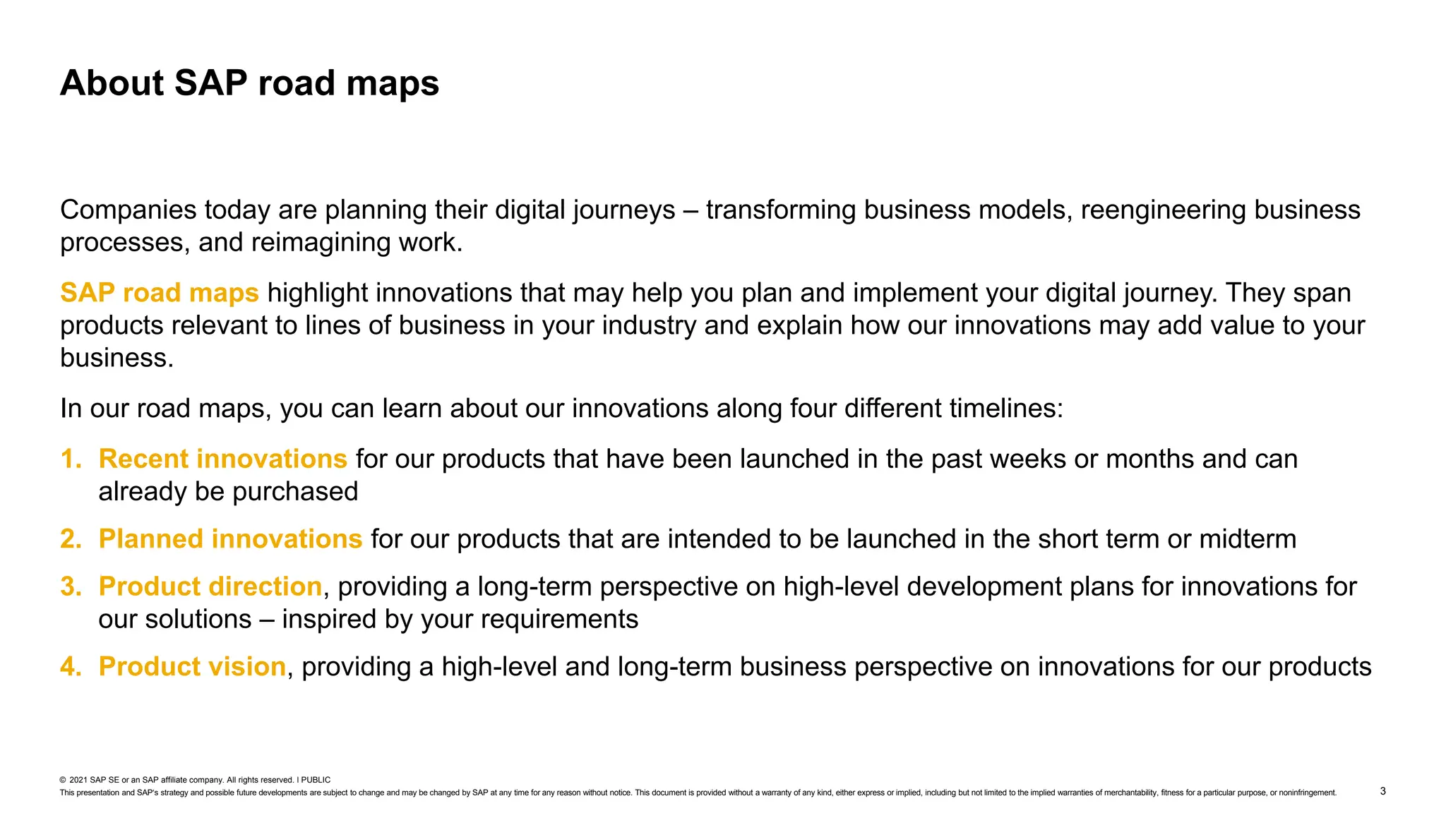 SAP Business ByDesign product Road Map April 2021 | PPT