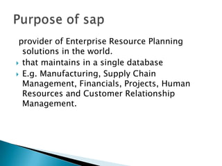 SAP (business management software) | PPT