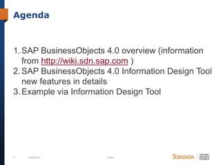 Sap BusinessObjects 4 | PPTX