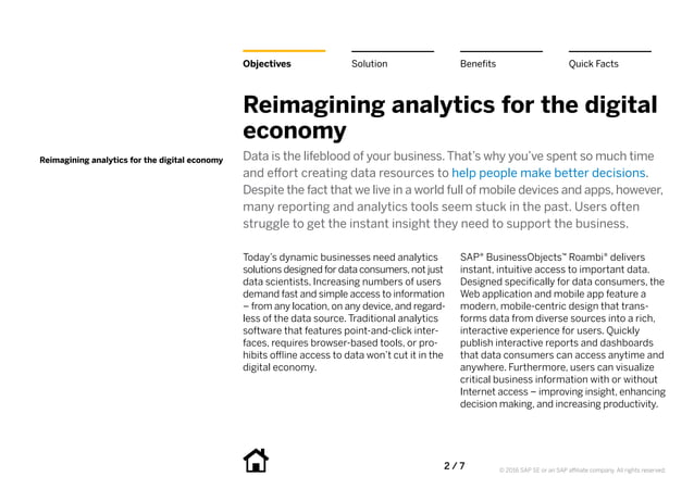 SAP BusinessOjects Roambi Solution Relief - Mobile Data Visualization | PDF