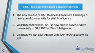SAP Business Objects Universe Designer & Introduction to Business Intelligence Consumer Services ...