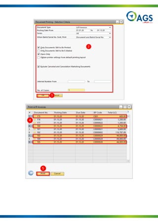 SAP Business One Quickhit: Document Printing | PDF