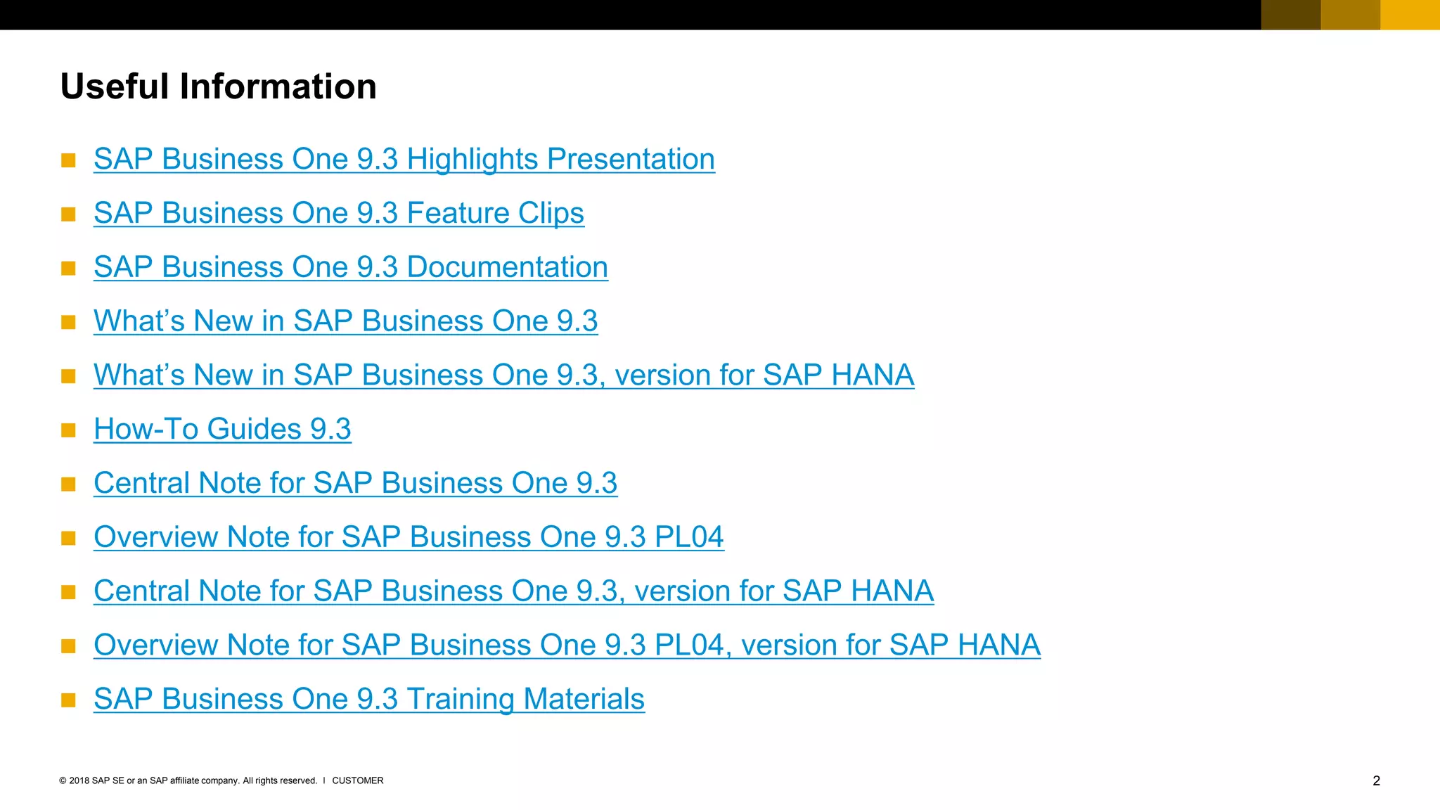 Sap business one 9.3 features | PDF