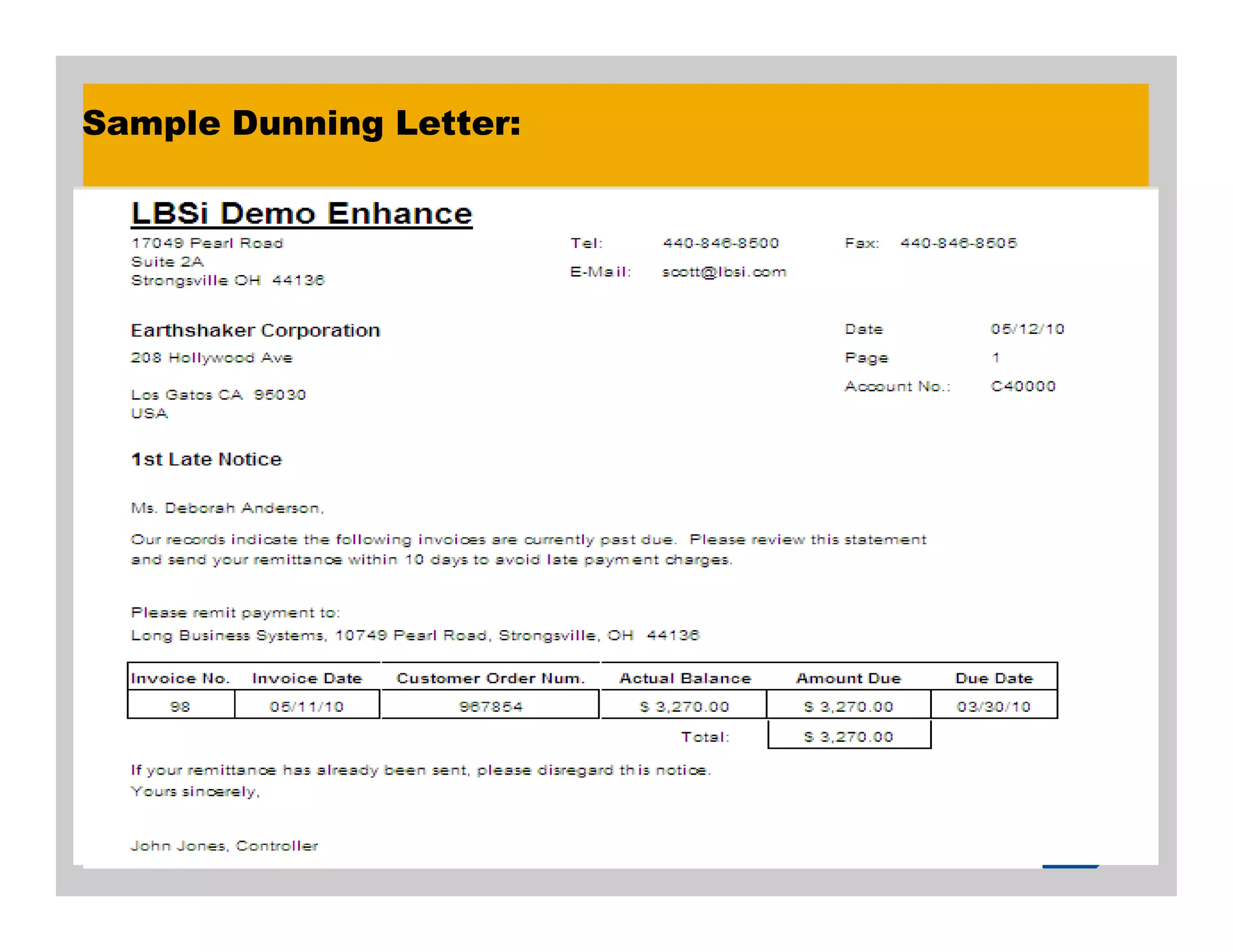 Sap business one_dunning_process | PDF
