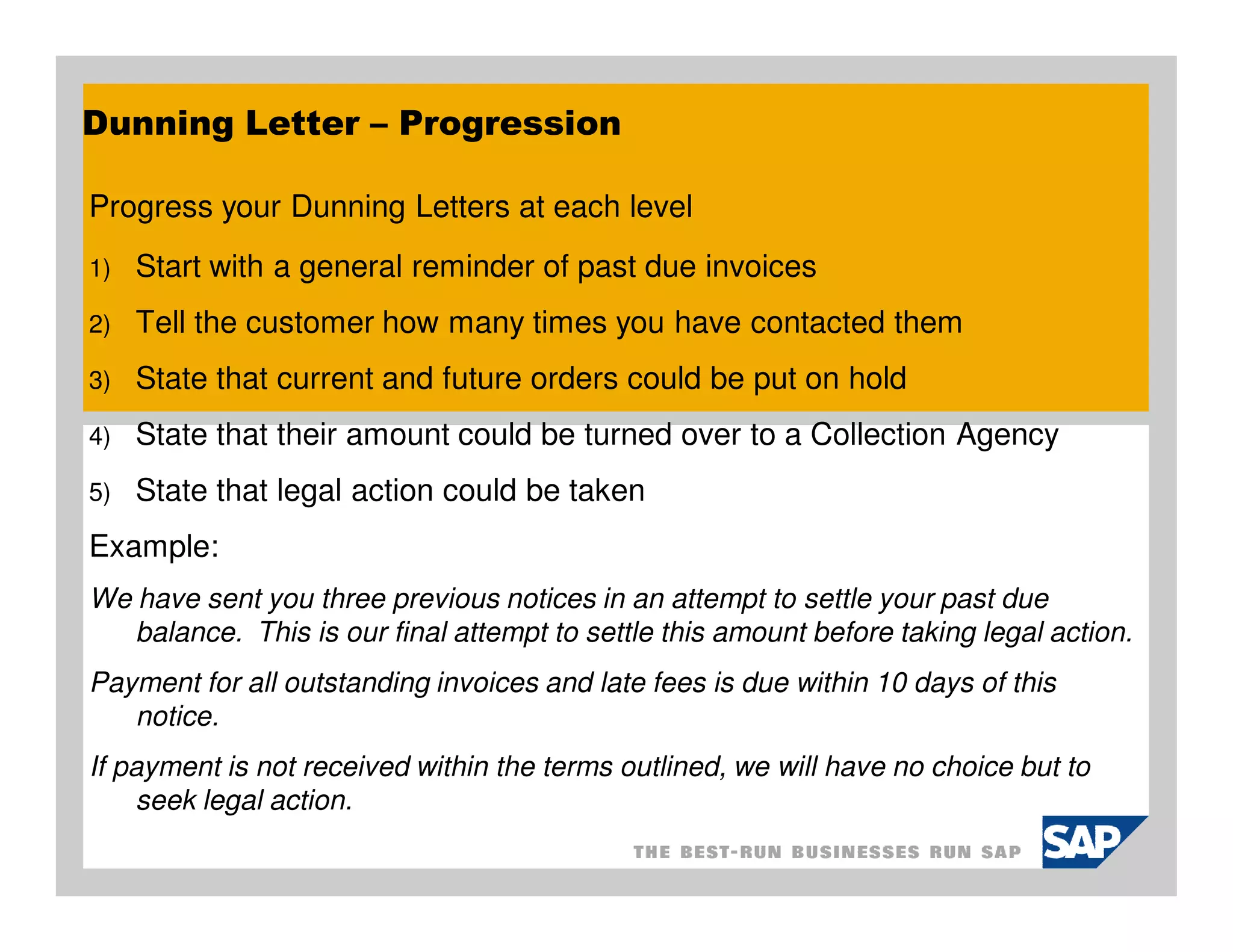 Sap business one_dunning_process | PDF