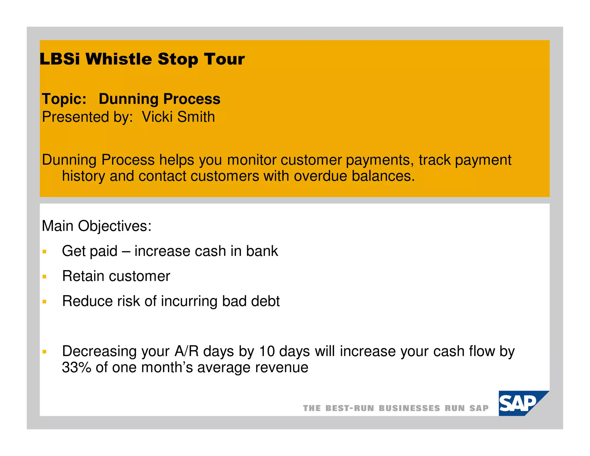 Sap business one_dunning_process | PDF