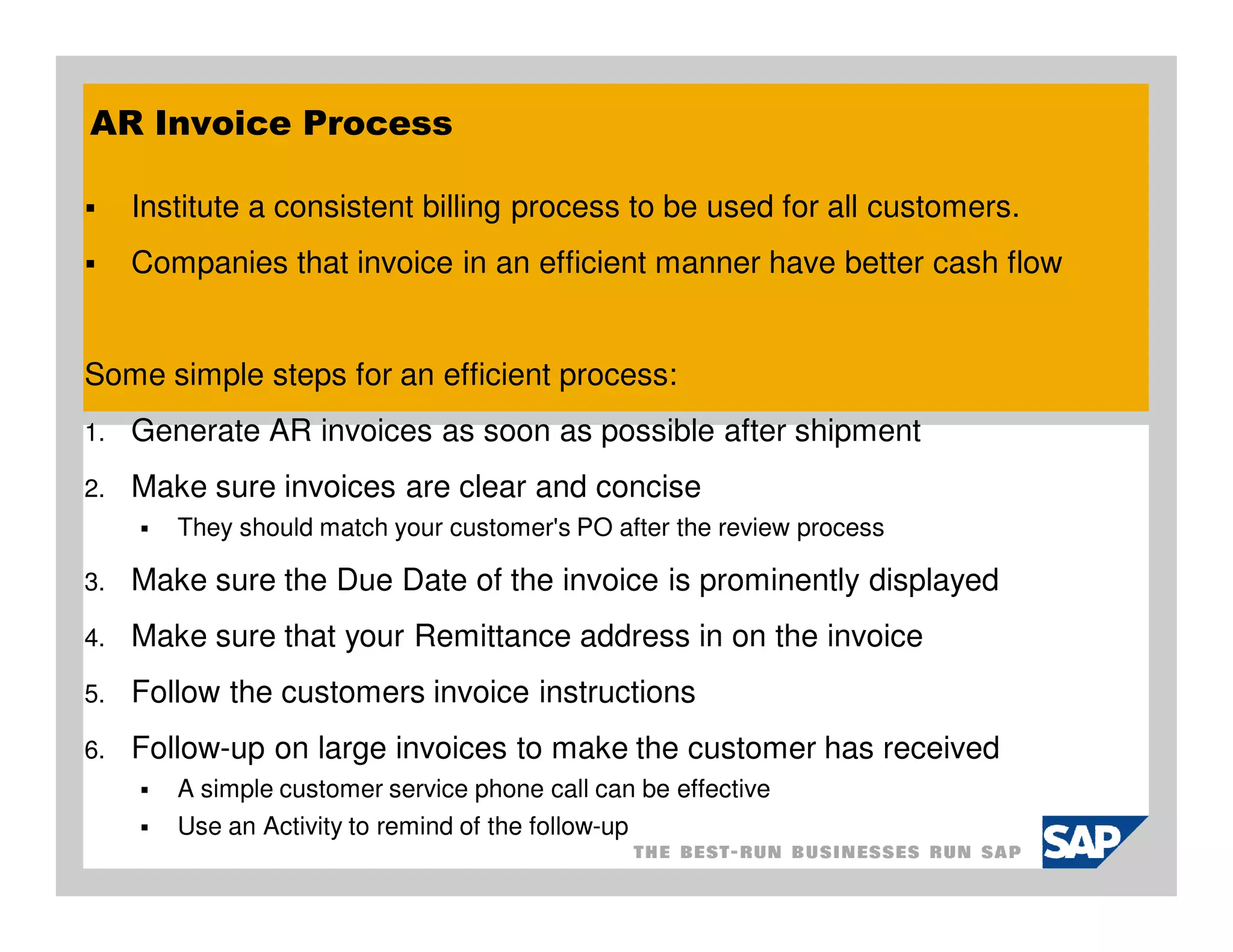 Sap business one_dunning_process | PDF