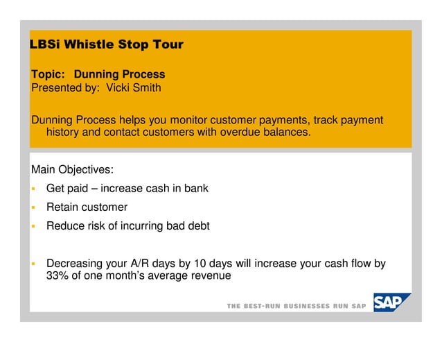 Sap business one_dunning_process | PDF | Logistics | Business