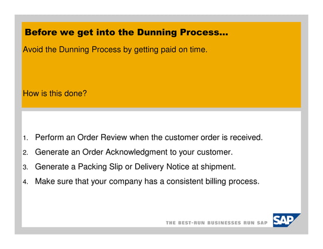 Sap business one_dunning_process | PDF | Logistics | Business