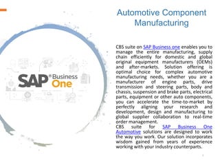 SAP Business One for Automotive Industry | PPT