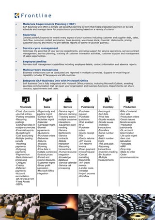 SAP Business One for Manufacturing | PDF