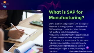 ERP Implementation in Manufacturing: Key Considerations and Best Practices | PDF