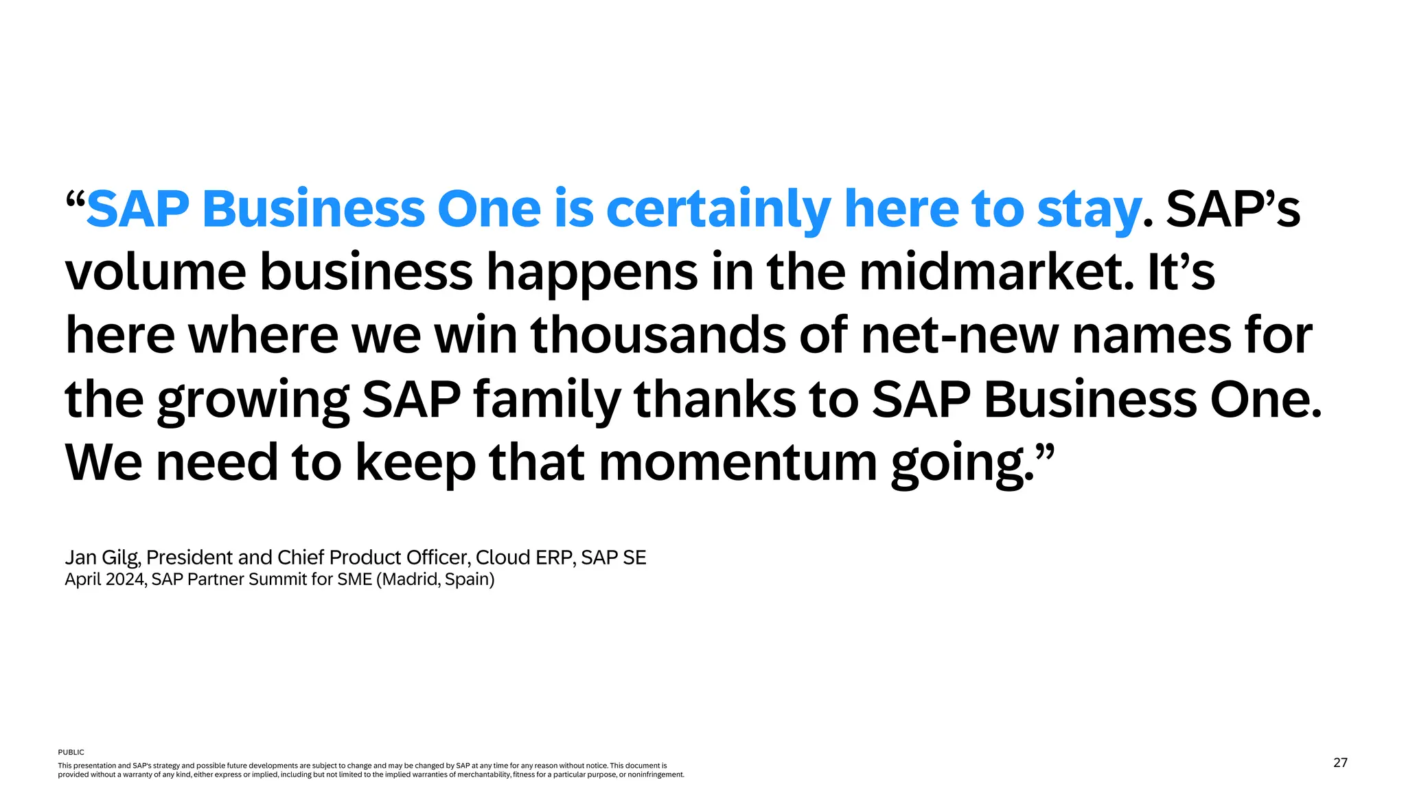 SAP Business One Road Map - Novas Funcionalidades release 2024.05