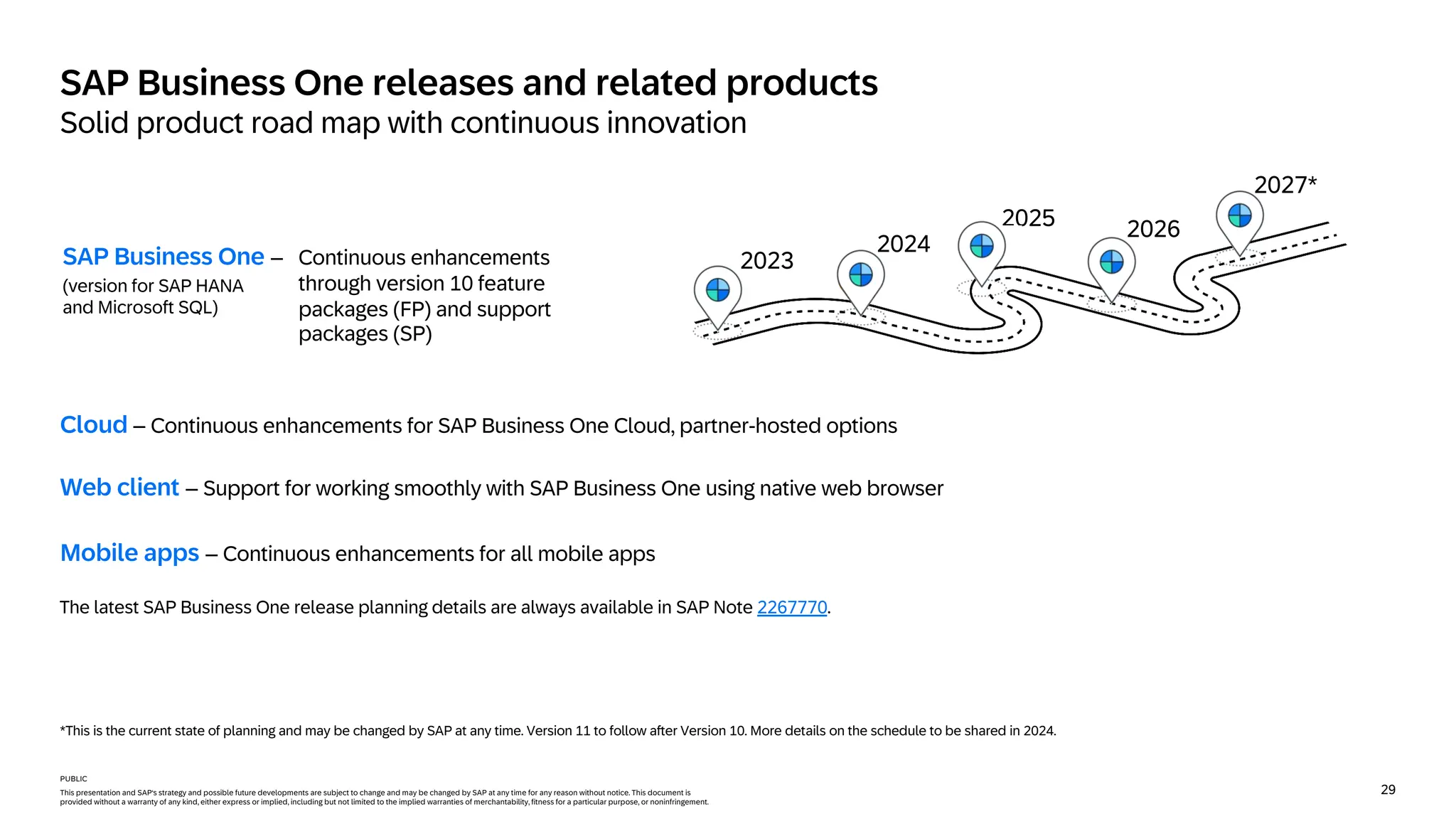 SAP Business One Road Map - Novas Funcionalidades release 2024.05